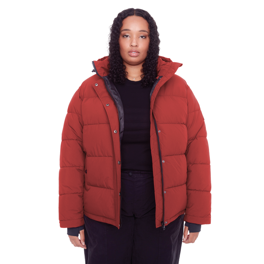 ALPINE NORTH Plus Size Vegan Down Short Quilted Puffer Jacket